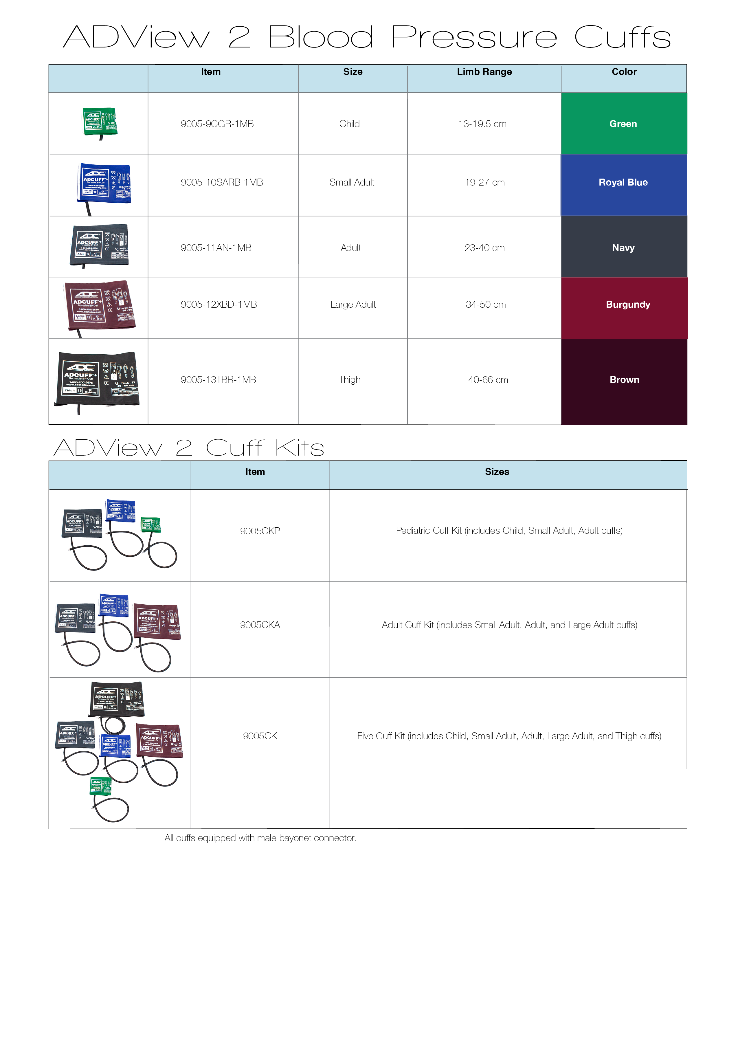 Adview 2 Cuffs | American Diagnostic Corporation